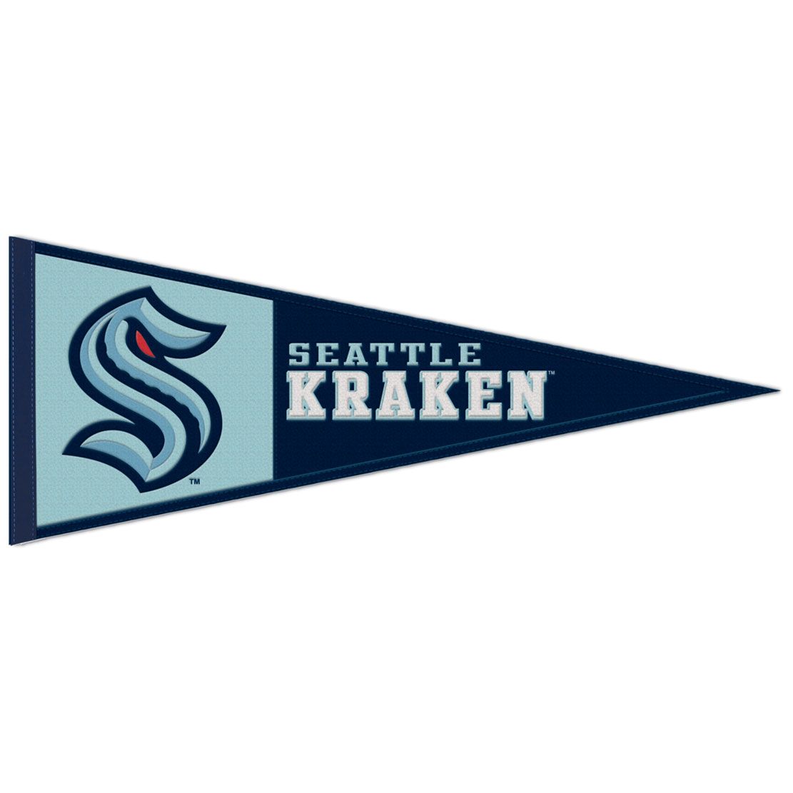 13"x32" Seattle Kraken Throwback Wool Pennant | Flags A' Flying
