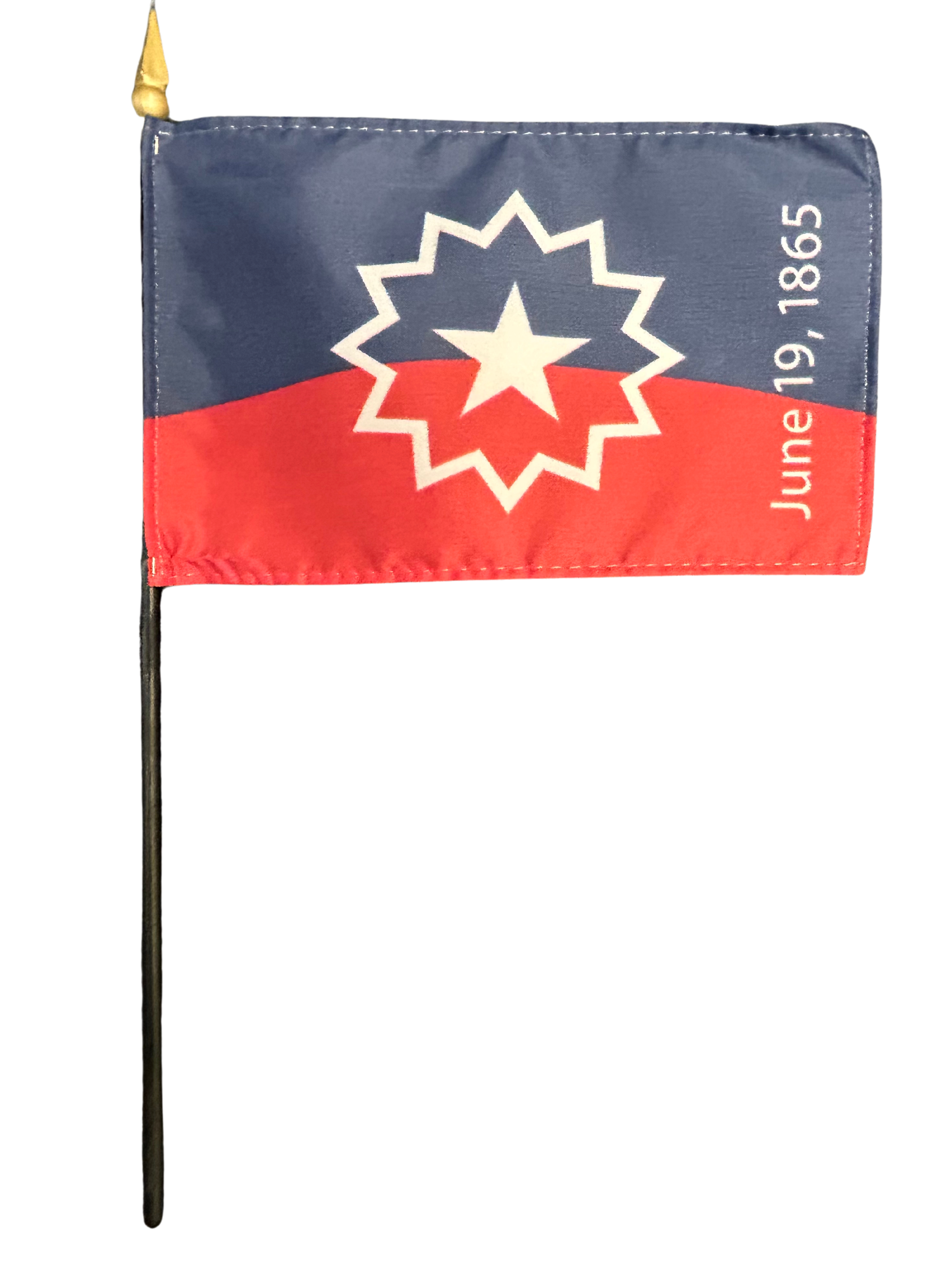 4"x6" Juneteenth Poly-Silk Handheld Stick Flag | Flags A' Flying