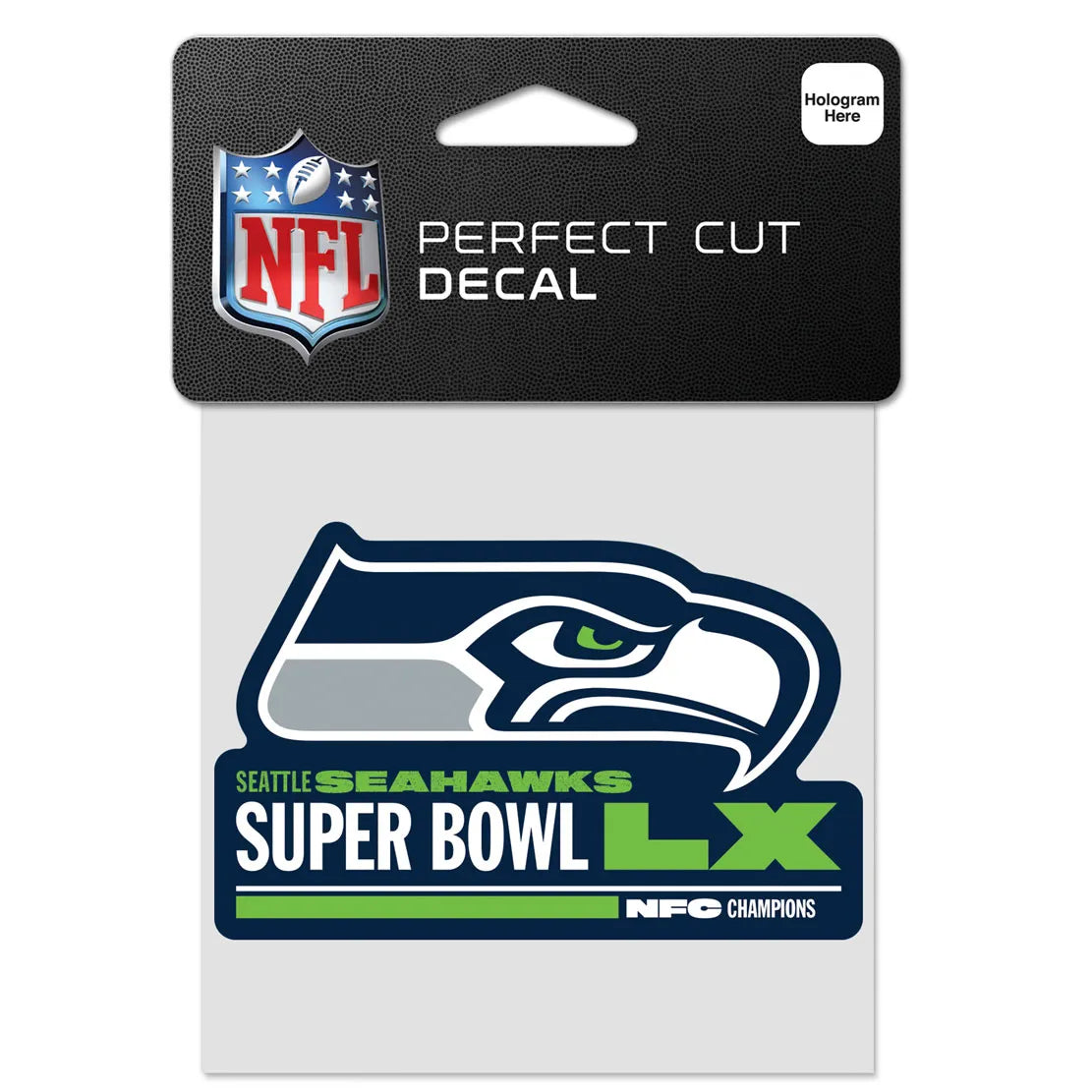 4"x4" Seattle Seahawks NFC Champions Super Bowl XL Perfect Cut Decal ...