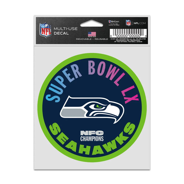 3.75"x5" Seattle Seahawks NFC Champions Super Bowl XL Multi-Use Decal ...