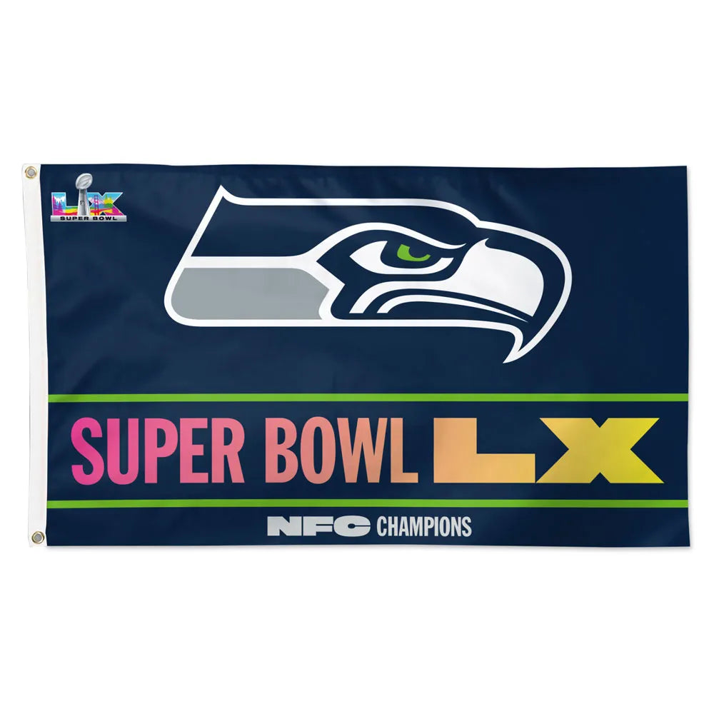 3x5 Seattle Seahawks NFC Championship Super Bowl LX Outdoor Flag ...