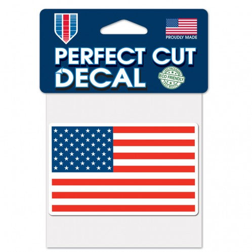 4"x4" US Flag Perfect Cut Color Decal | Flags A' Flying
