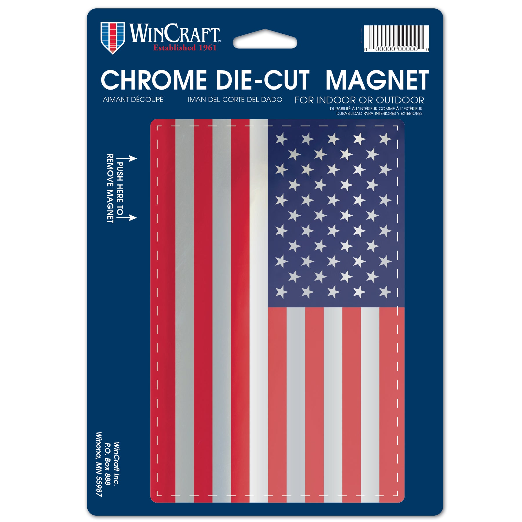 Chrome US Flag Magnet | Flags A' Flying