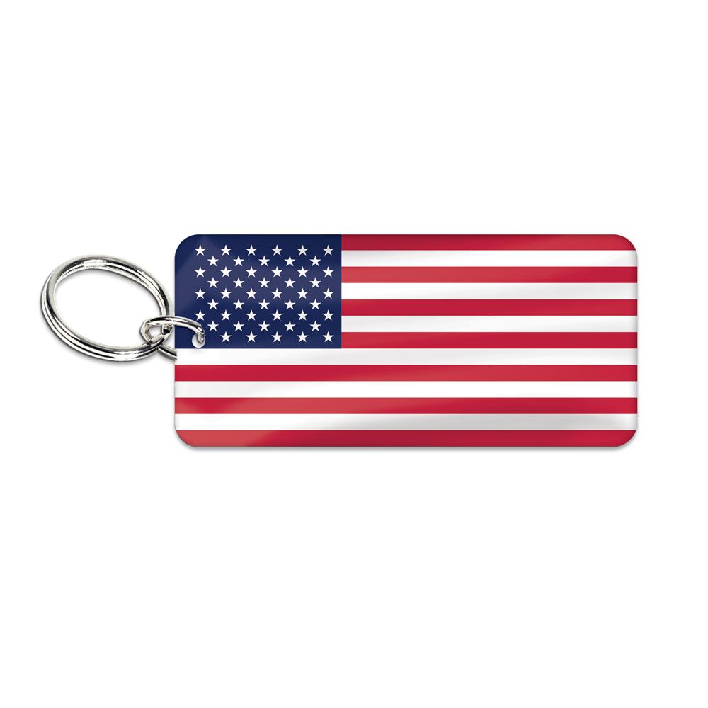 Rectangular American Flag Key Ring | Flags A' Flying