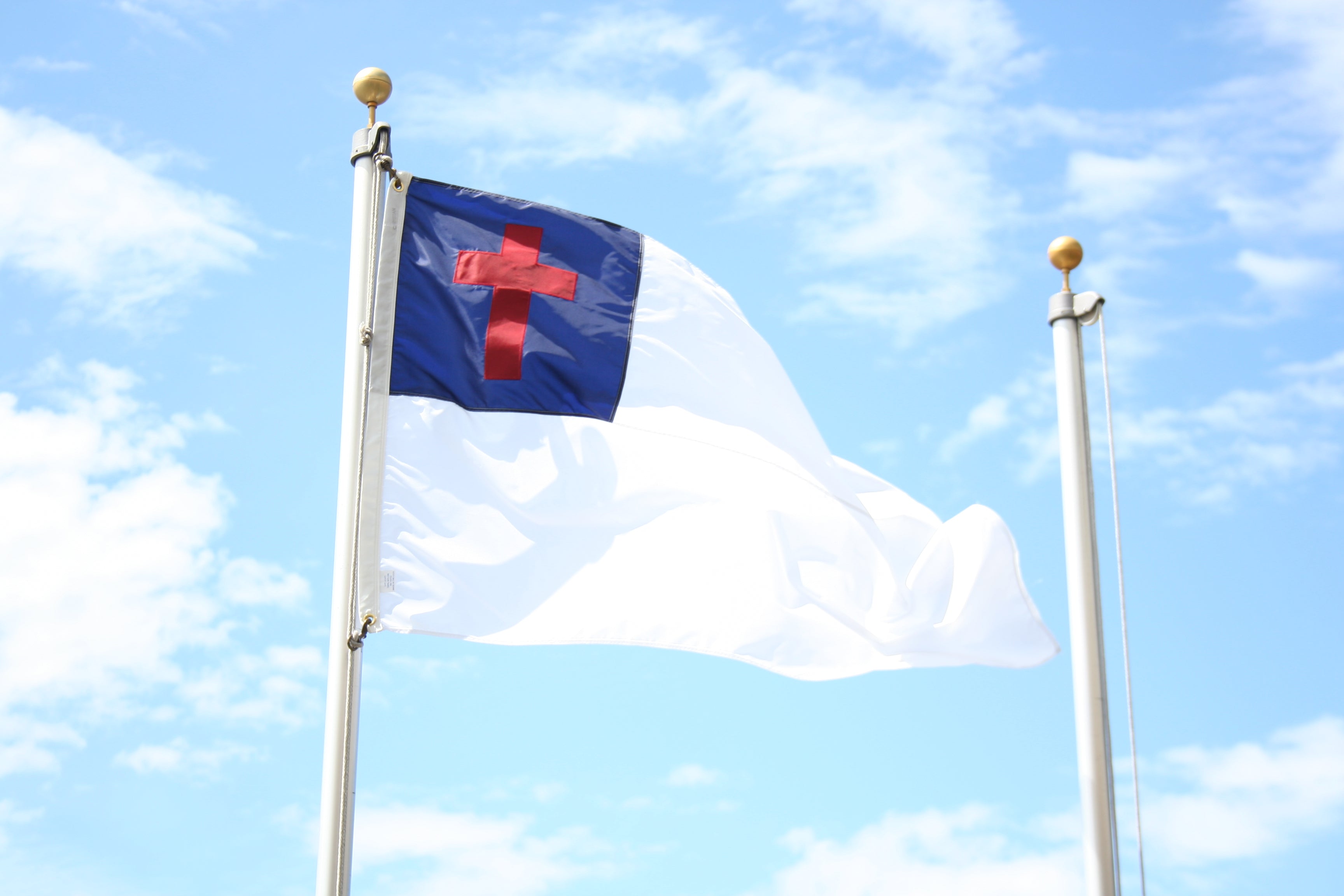 Christian Flag Waving