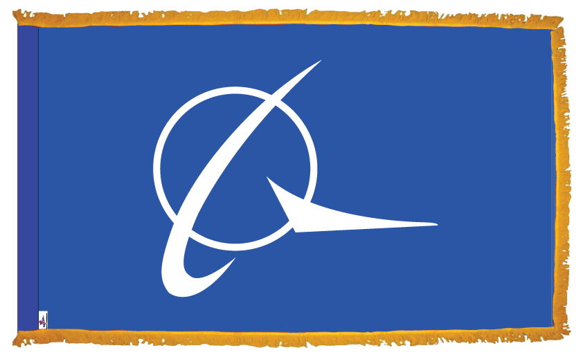 3x5 Boeing Indoor/Parade Nylon Flag with Fringe | Flags A' Flying