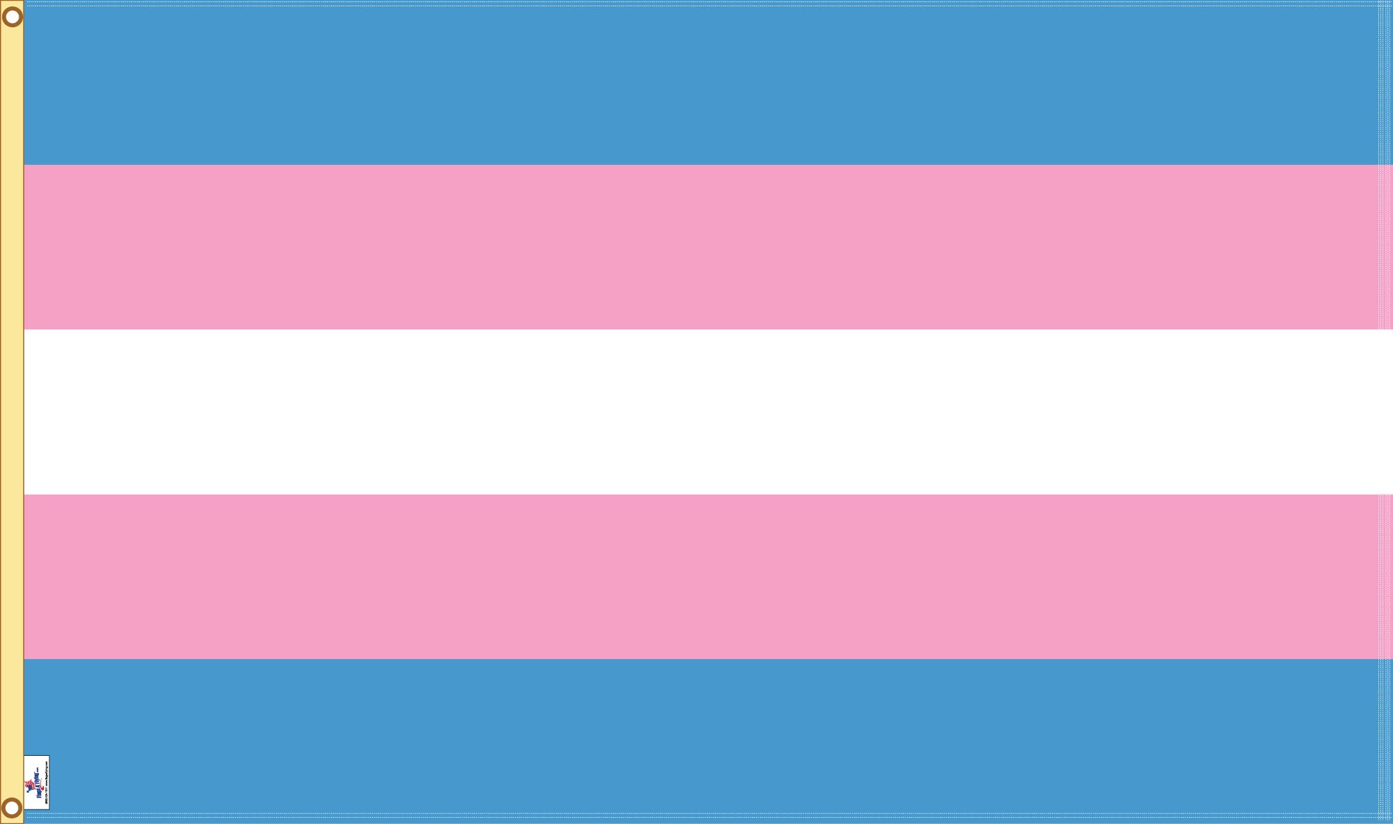 3x5 Transgender Pride Sewn Outdoor Nylon Flag | Flags A' Flying