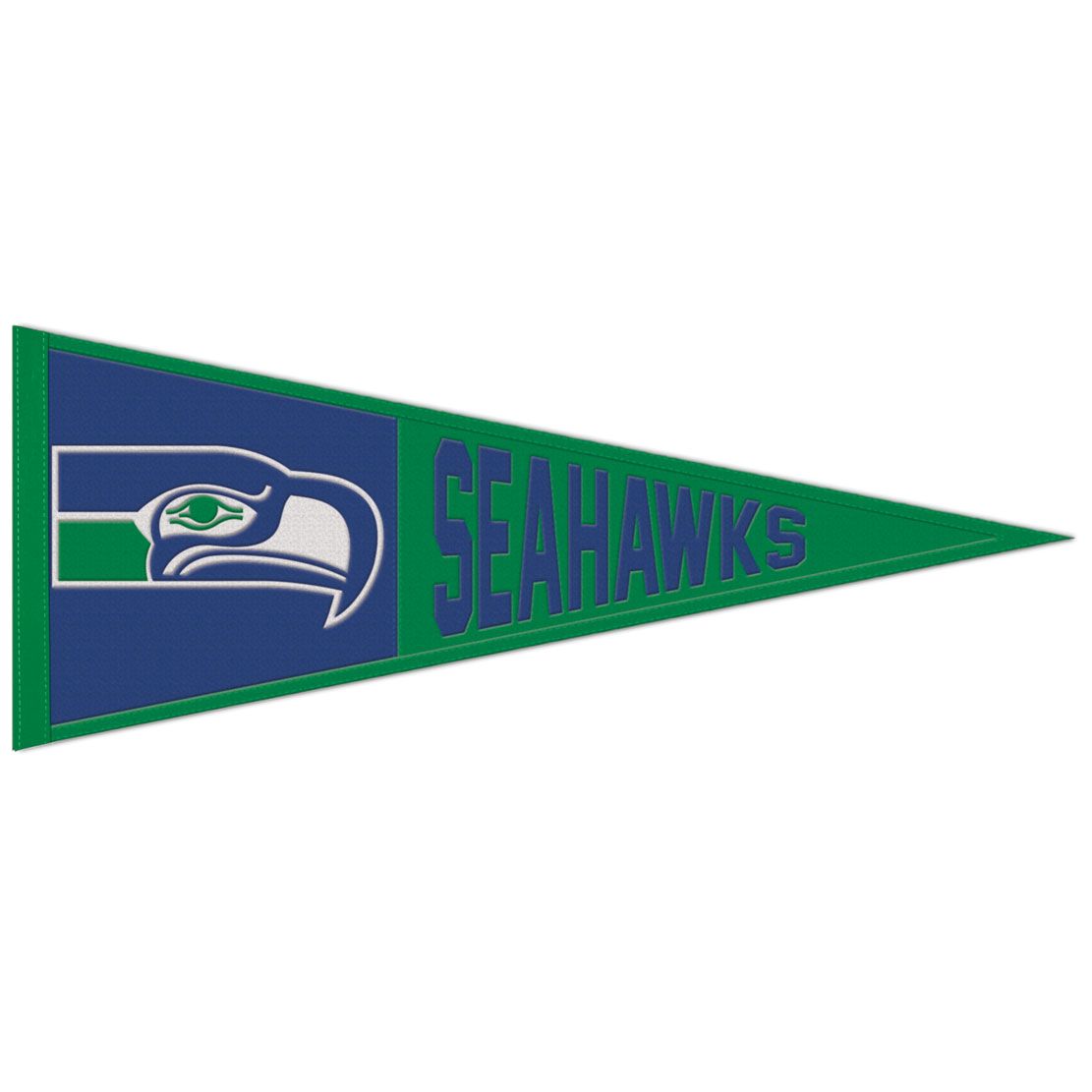 13"x32" Seattle Seahawks Throwback Wool Pennant | Flags A' Flying